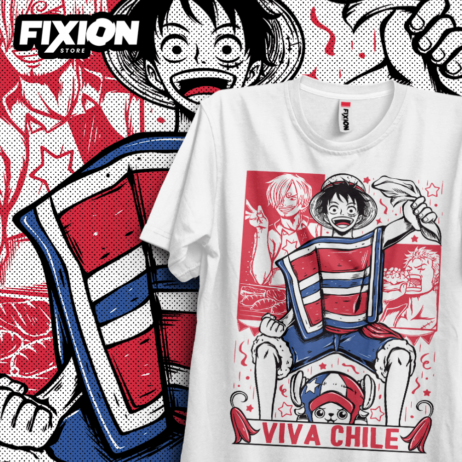 One Piece - Luffy - CHILE (BLANCO) – Fixion