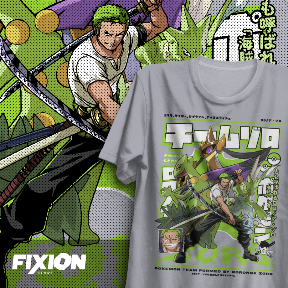 One Piece x Pokemon - Zoro #D5 [Gris] – Fixion